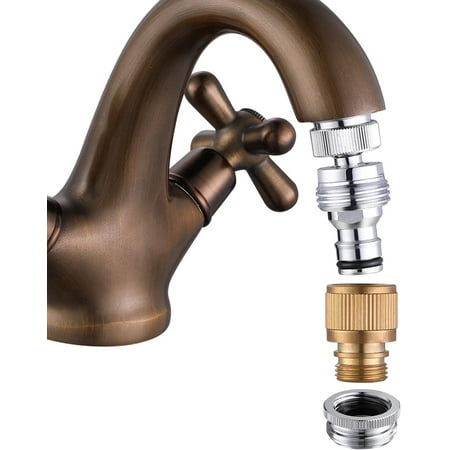 Dishwasher Washer Snap Coupling Adapter, Swivel Garden Hose Quick ...