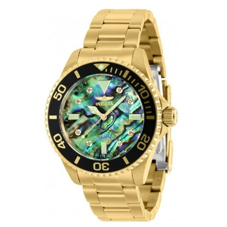 Invicta 39294 Pro Diver Abalone Blue/Green Dial Gold Tone Bracelet Band ...