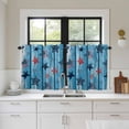 4th of July Star Cute Curtains 24 Inch Length 2 Panels, Small Window ...