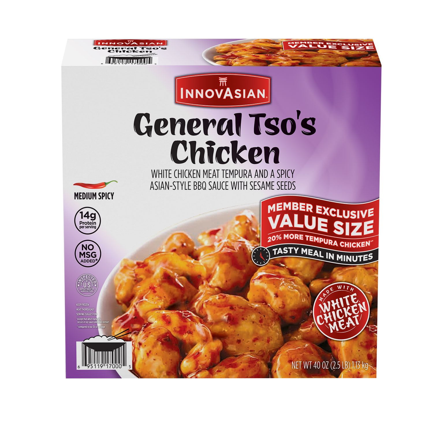 InnovAsian General Tso's Chicken, Frozen Asian Meal, 40 oz. - Samsclub.com