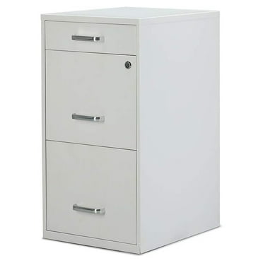 "Staples 3-Drawer Vertical File Cabinet, Key Lock, Letter White, Office ...