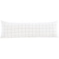 FUGee-100% Natural Cotton Plaid Body Pillowcase, 1 Pack White Checkered ...