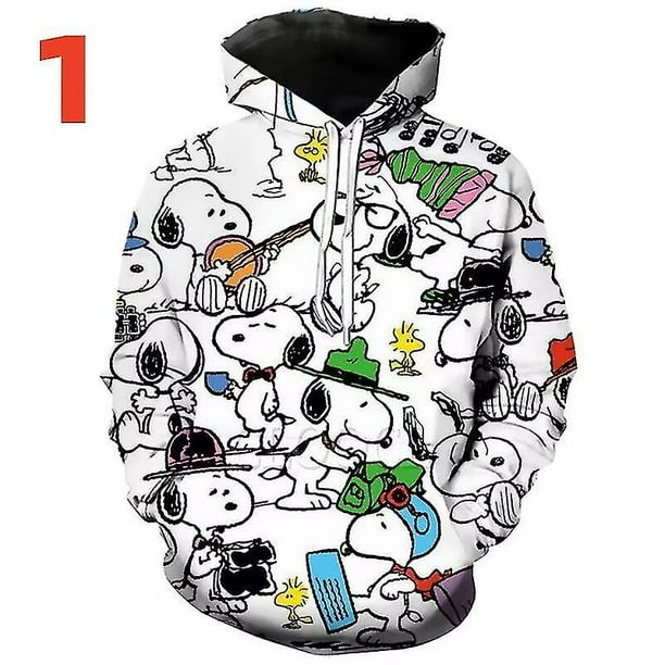 Anime Cartoon Snoopy 3d Print Unisex Hoodies Casual Long Sleeve Hooded ...