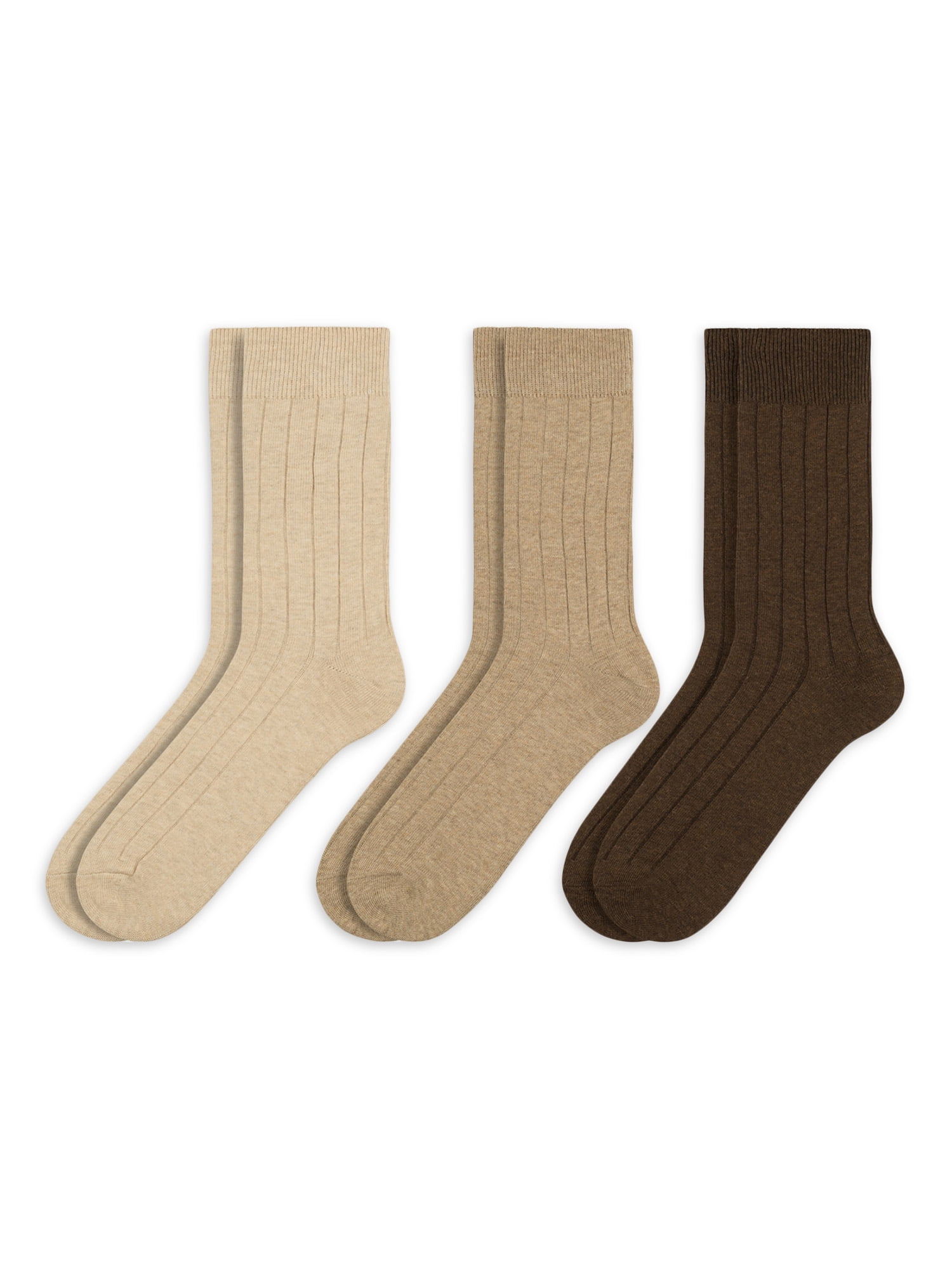 George Men's 3 Pack Combed Cotton Rib Crew Socks - Walmart.com