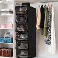 2-Pack Hat Racks with Dust Cover, 6 Shelf Hanging Hat Organizer for ...