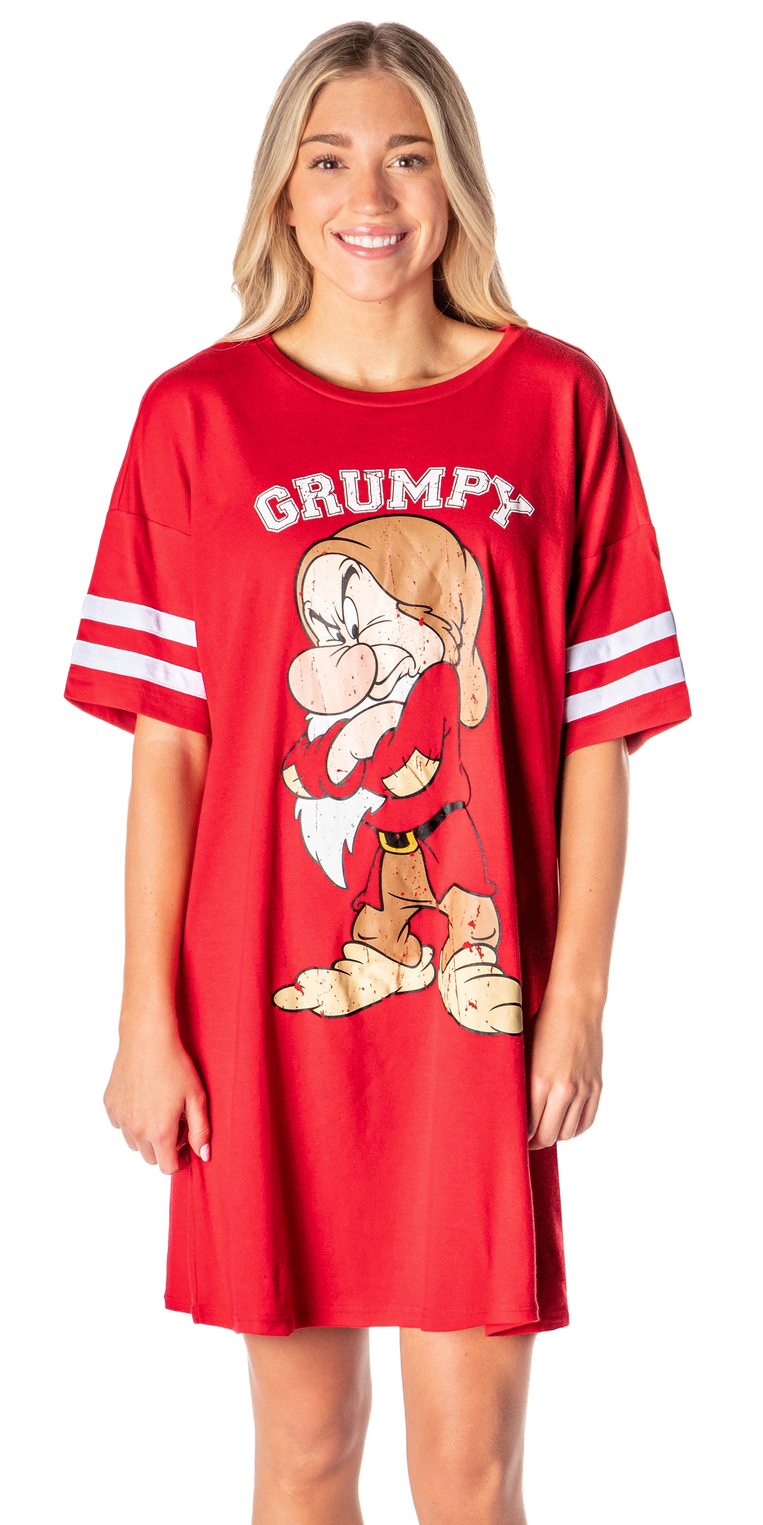 Disney Womens' Grumpy Snow White And The Seven Dwarfs Nightgown Pajama ...