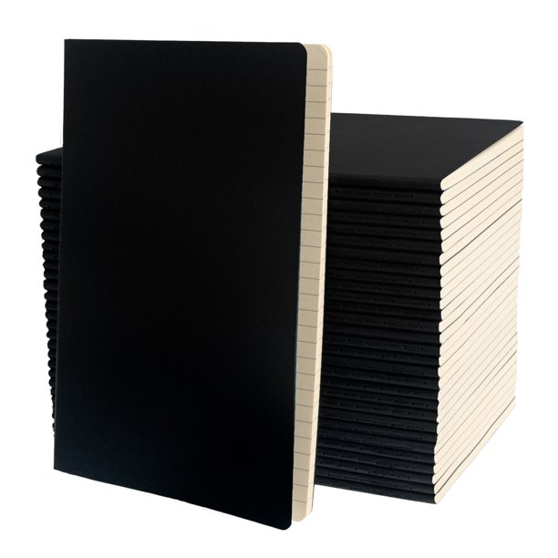 Simply Genius (30pk) A5 Soft Cover Journal Notebook, 5.5x8.3, Black ...