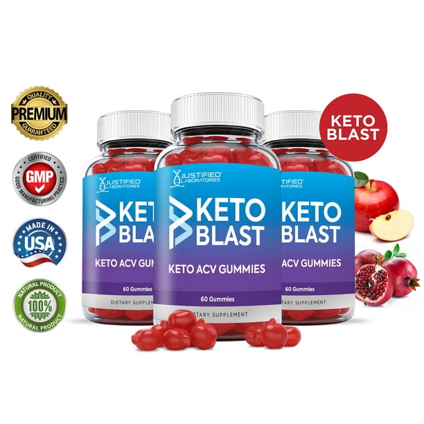 (3 Pack) Keto Blast ACV Gummies 1000MG Dietary Supplement 180 Gummys ...