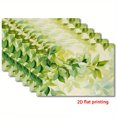 4pcs Placemats, Vivid green leaves in harmony Theme placemats,fashion ...