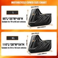 TETSELF Motorcycle Cover, Universal All-Weather Outdoor Waterproof ...