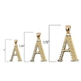 14K Yellow Gold Custom Initial Pendant / Necklace MEDIUM Initial C (16 ...