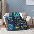 14th Birthday Gamer Blanket Gift Throw Blanket Pixel Video Game Gift ...