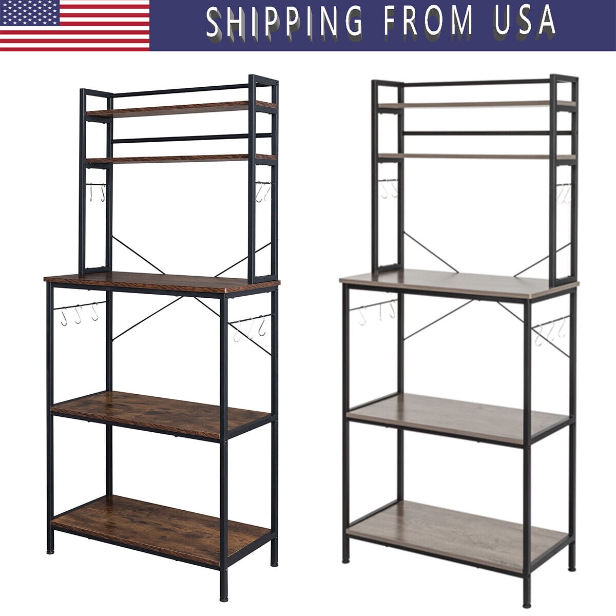 Clearance SALE! 5-Tier Baker’s Rack with Storage Cabinet and Drawer ...