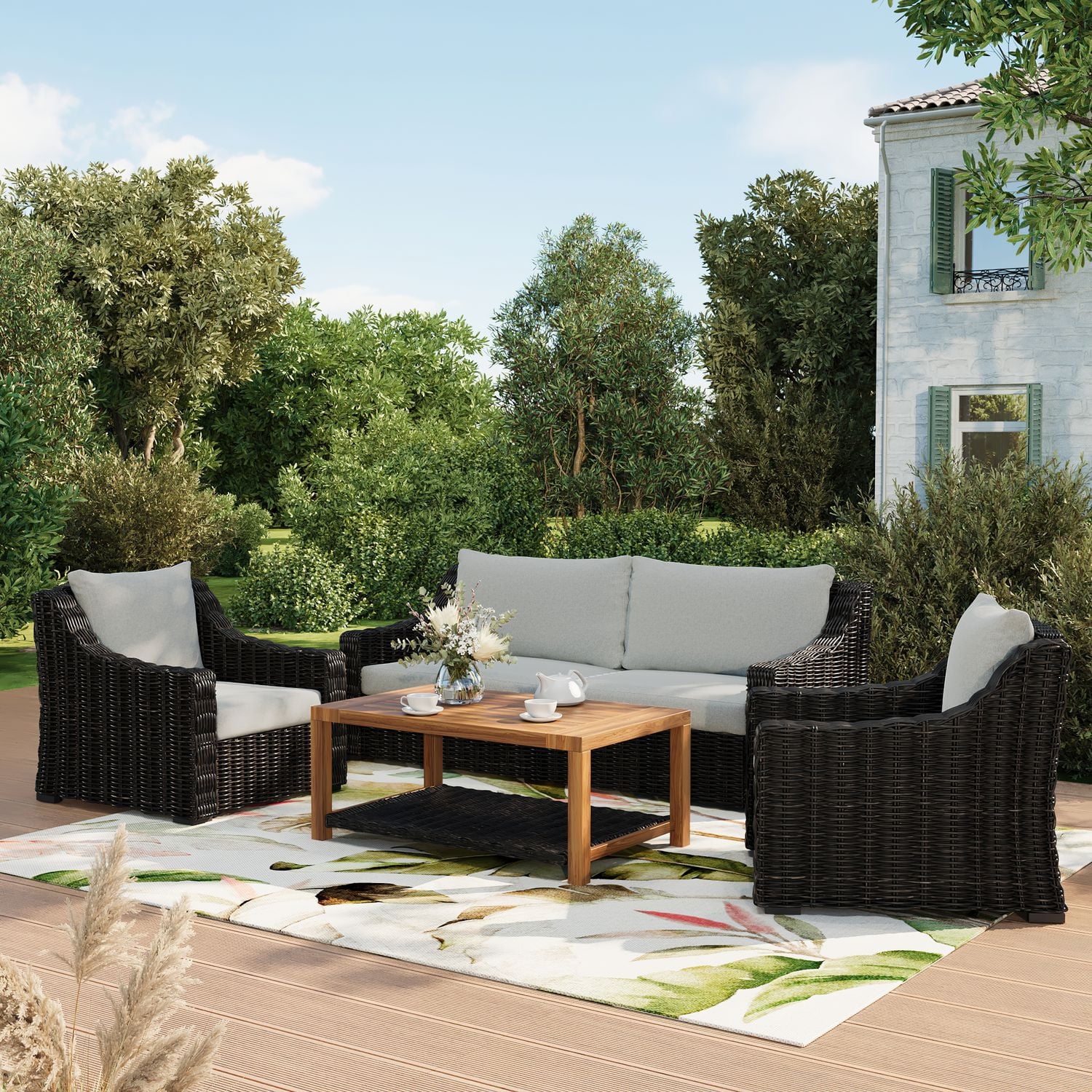 Better Homes & Gardens Bellamy 4-Piece Patio Outdoor Conversation Set - Walmart.ca