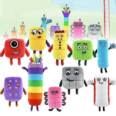 Numberblocks 1-10 Plush Doll Toy Gift Educational Premium Stuffed ...