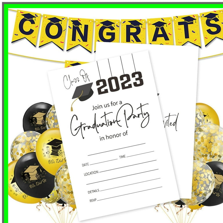 Orange And Blue Graduation Invitations Walmart