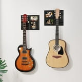 2 Pack Wooden Guitar Wall Mount with Photo Display, Guitar Holder Wall ...
