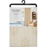 Better Homes & Gardens Floral Block Print Blackout Single Curtain Panel ...