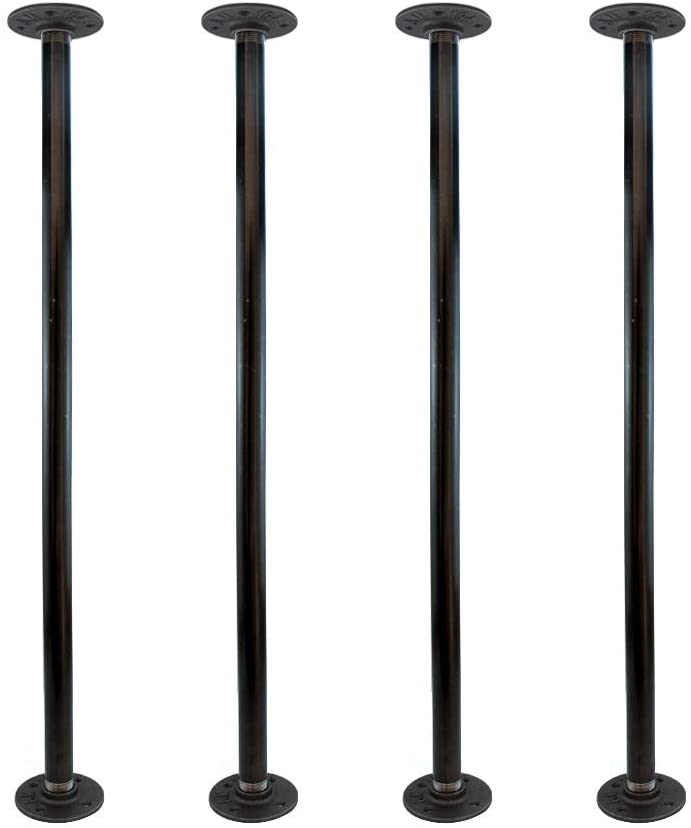 Office Furniture 1 in Home Decor Gift x 18 in Threaded Pipe Table Legs ...