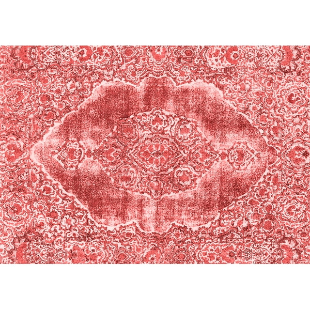 Ahgly Company Indoor Rectangle Abstract Red Modern Area Rugs, 8' x 12 ...