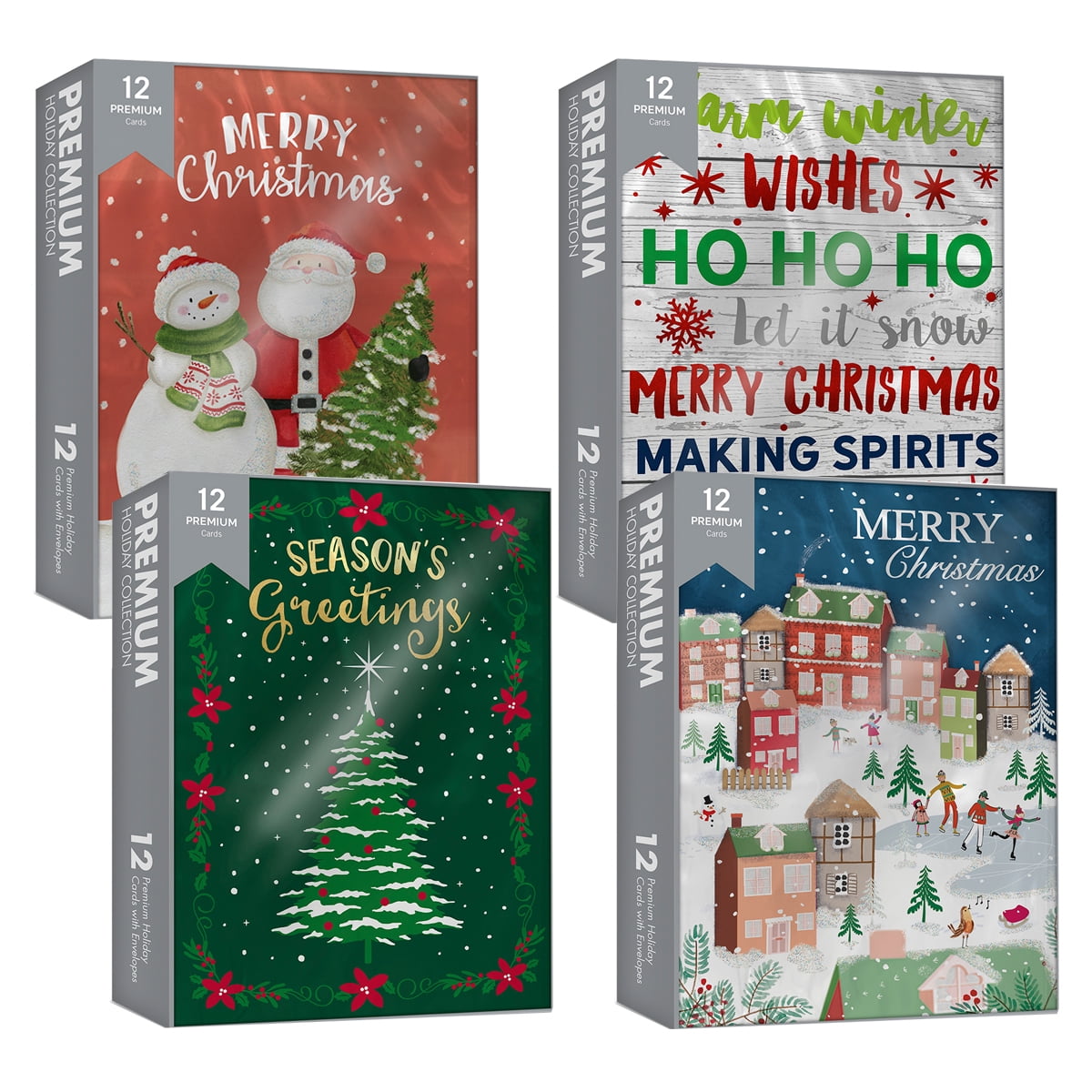 Papercraft (48 Pack) Deluxe Christmas Cards Assorted Holiday Cards with ...