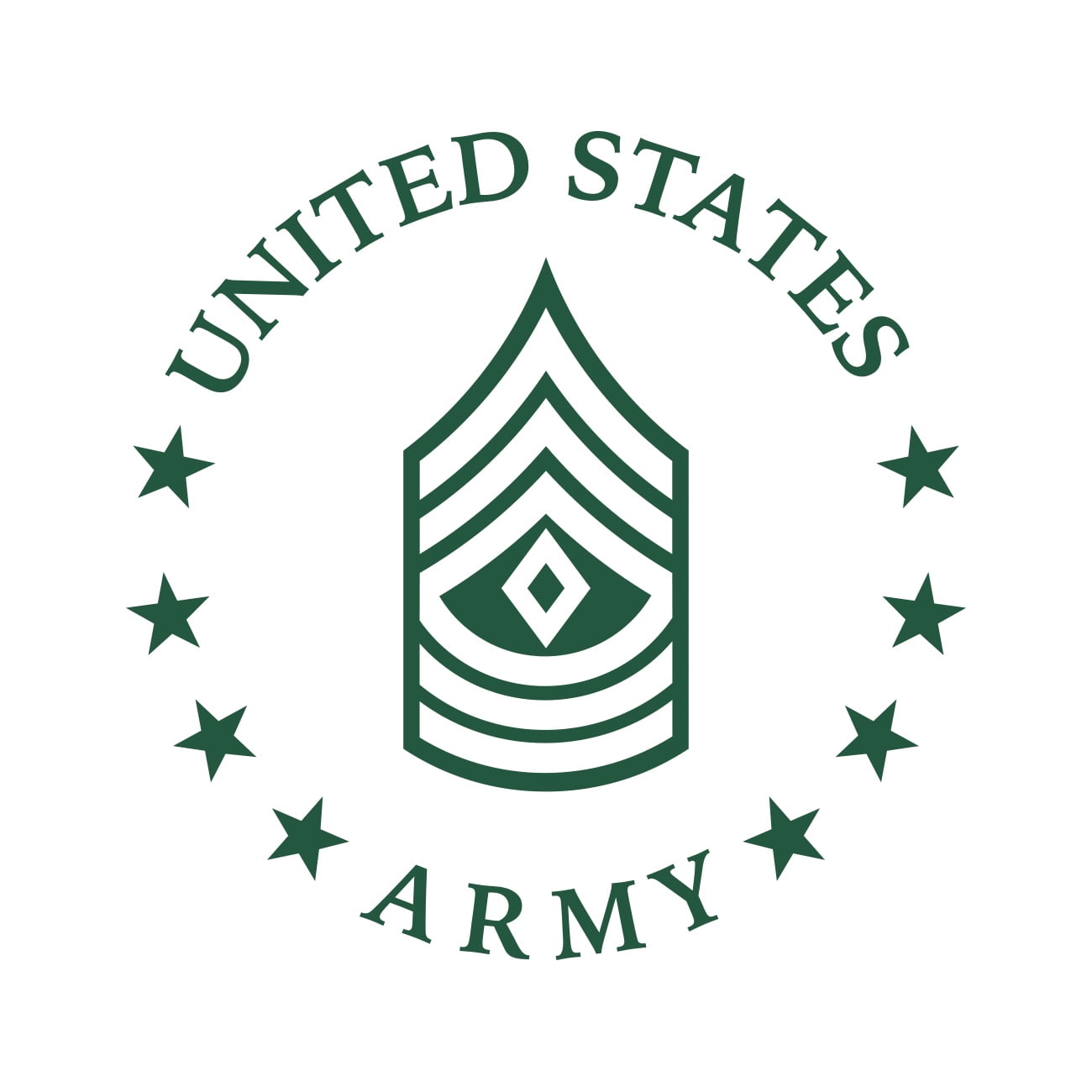 E-8 First Sergeant US Army Rank Sticker Decal Die Cut - Self Adhesive ...