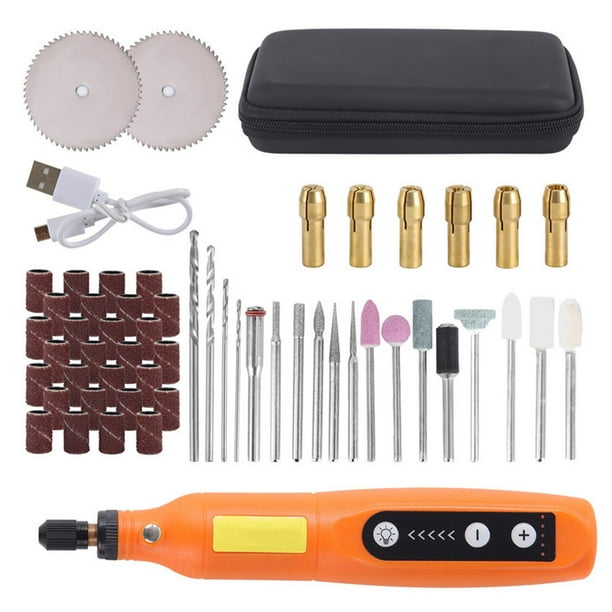 Cordless Rotary Tool Set Handheld Grinder 15000RPM Mini Rotary Tool USB ...
