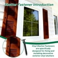50-Pack 3 Inch Vinyl Shutter Fasteners, Black Window Shutter Pegs, Peg ...