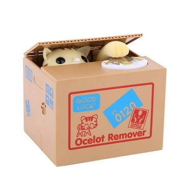 Matney Stealing Coin Cat Box, Piggy Bank, White Kitty, English Speaking ...