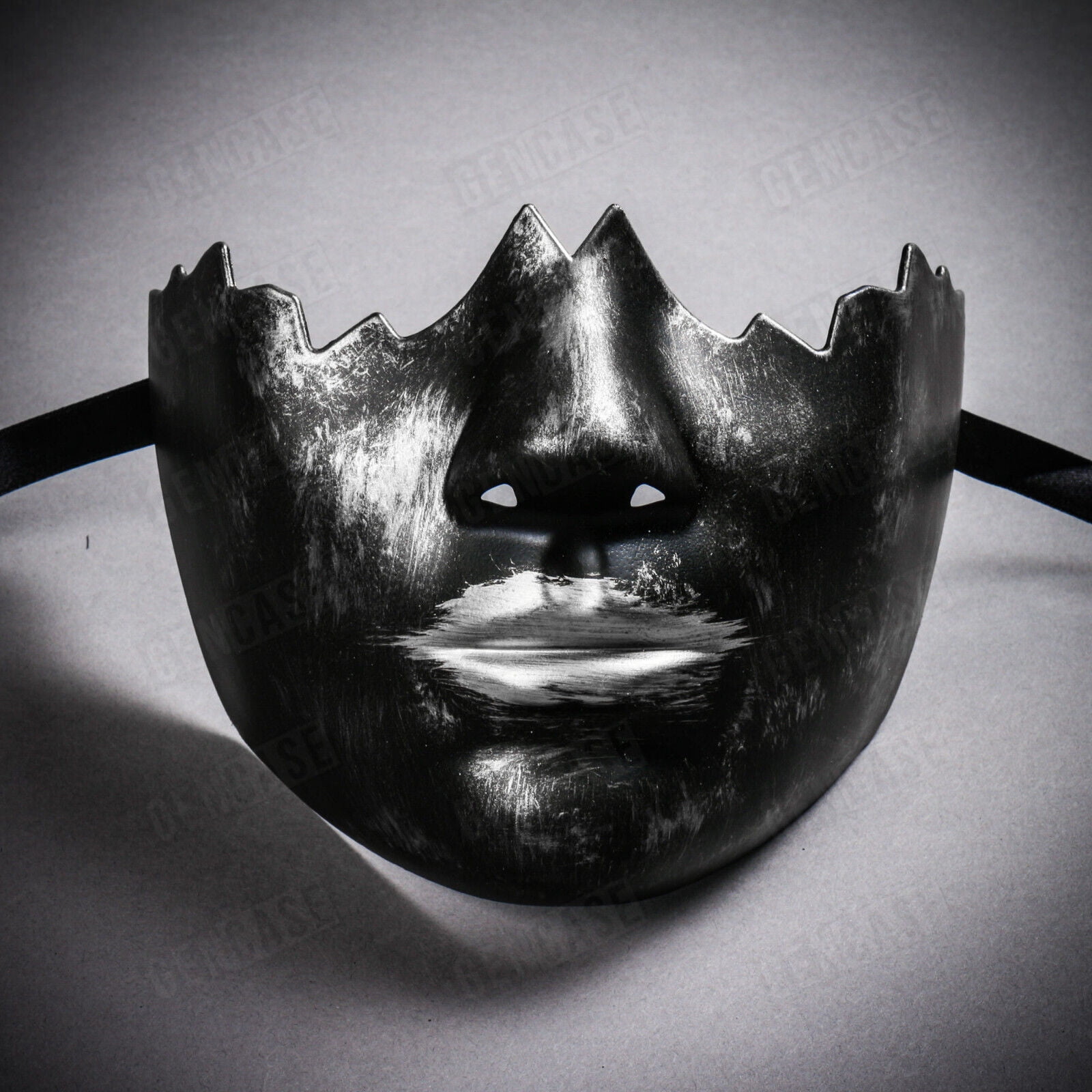 Black Silver Lip Lower Half Face Costume Masquerade Festival Ball Party ...