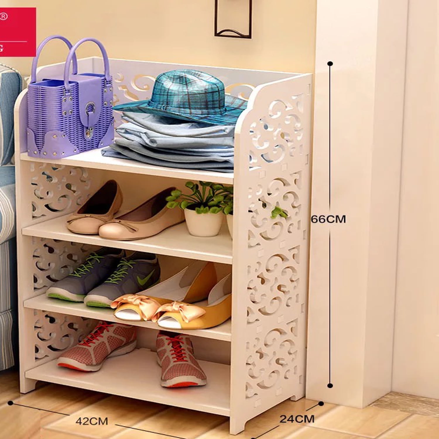 Zimtown 4/5/6-Tier Display Shelf Storage Rack Shelving Organizer ...