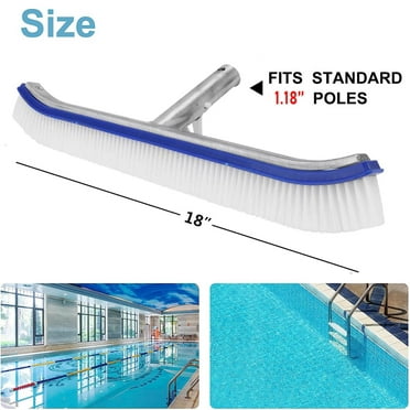 Aquatix Pro 18" Heavy Duty Pool Brush, Aluminum Back, Steel Bristles ...