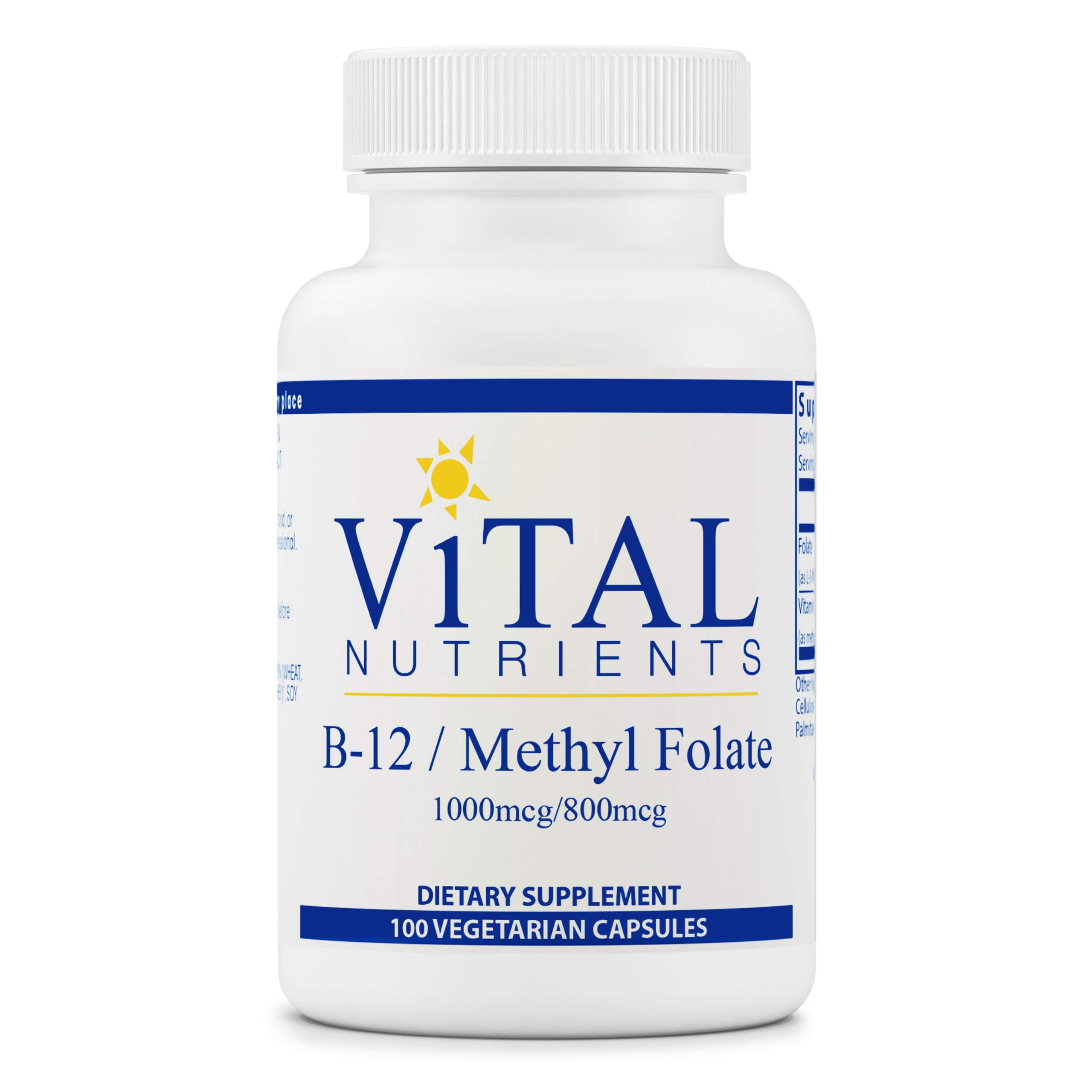 Vital Nutrients - Vitamin B12 / Methyl Folate - Supports Healthy Brain ...