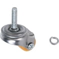 4Pcs 0.5in Orange Swivel Stem Threaded Casters, M4 ×15 Self-Tapping ...