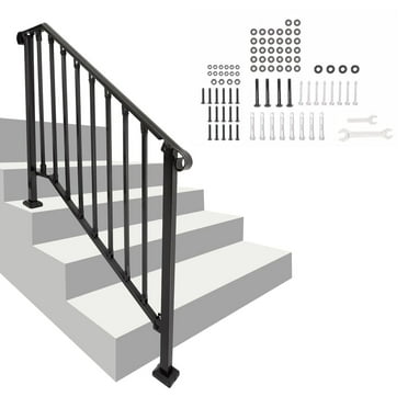 MONIPA U-Shape Matte Black Industrial Handrail for Indoor Outdoor ...