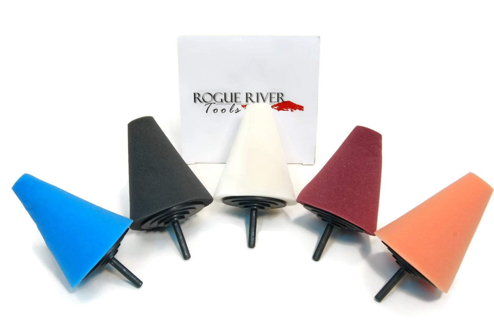 Rogue River Tools 5pc Foam Polishing Cone For Car Wheels & Small Spaces ...