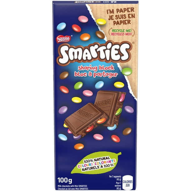 NESTLÉ SMARTIES Milk Chocolate Tablet Bar 100 g, 100 GR - Walmart.ca
