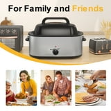 RoyalCraft 26 Quart Electric Turkey Roaster Oven with Visible & Self ...