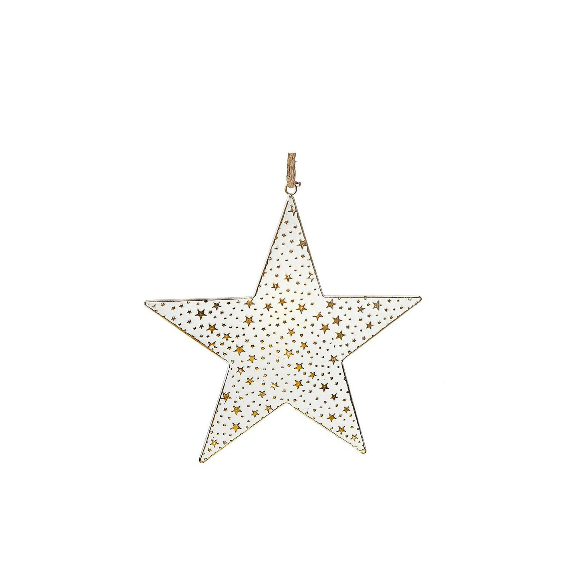 Click here for Ih Casadécor White And Gold Star Ornament Medium prices