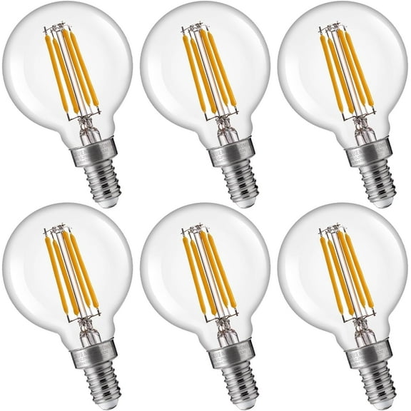 XUERUI-4000K Cool White LED Candelabra Bulbs 60W Equivalent, G16 1/2 ...