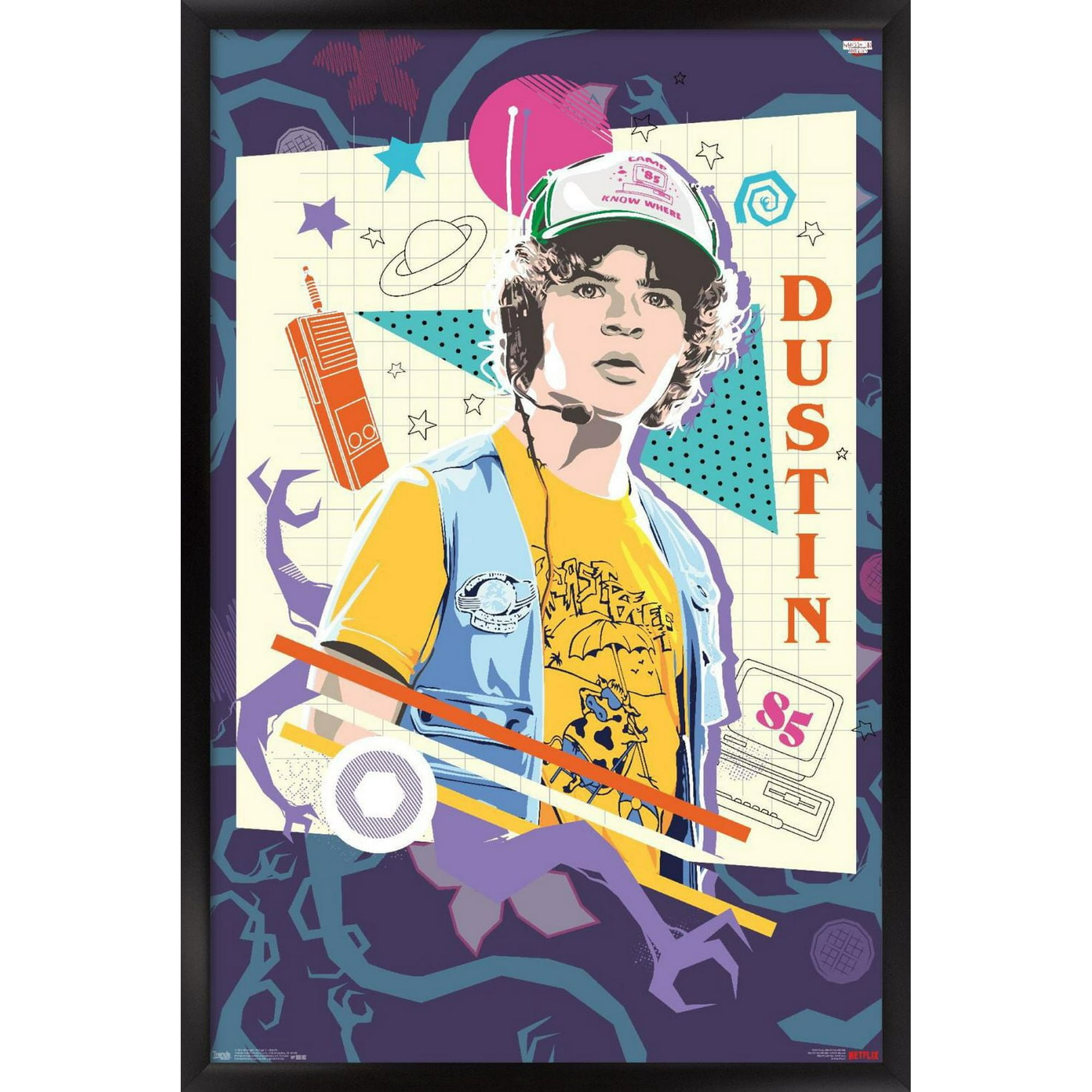 Trends International Netflix Stranger Things: Season 3 - Dustin Wall Poster  14.725 X 22.375 Framed 14.725 X 22.375