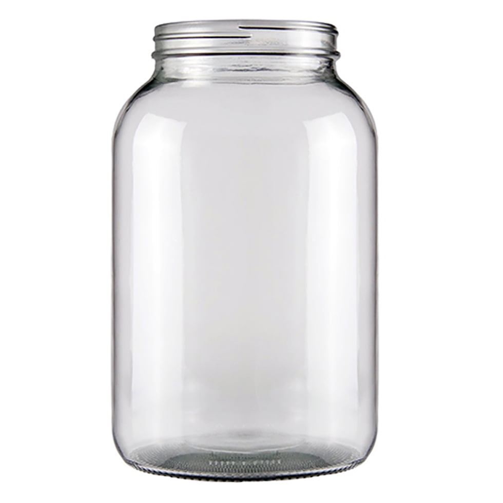 One Gallon Wide Mouth Glass Jar No Lid