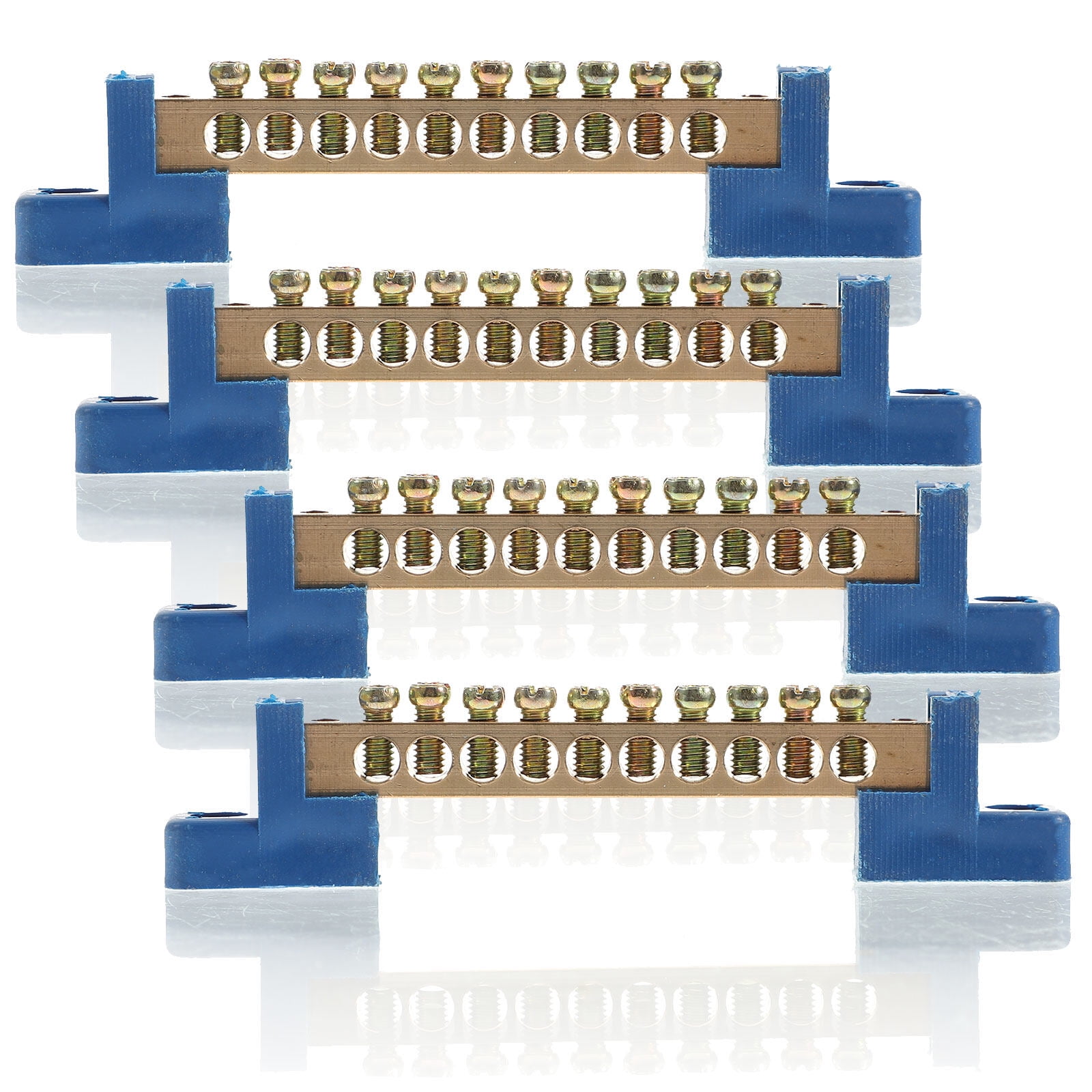 4pcs Distribution Terminal Bus Bar 10 Holes Distribution Box Wiring ...