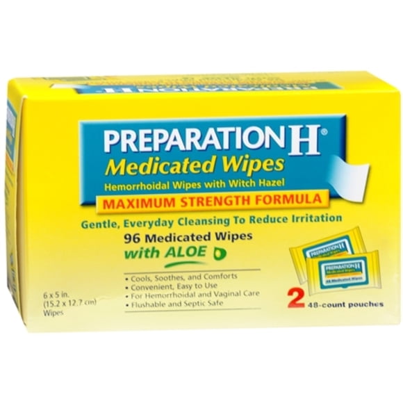 Preparation H Medicated Wipes Wipes