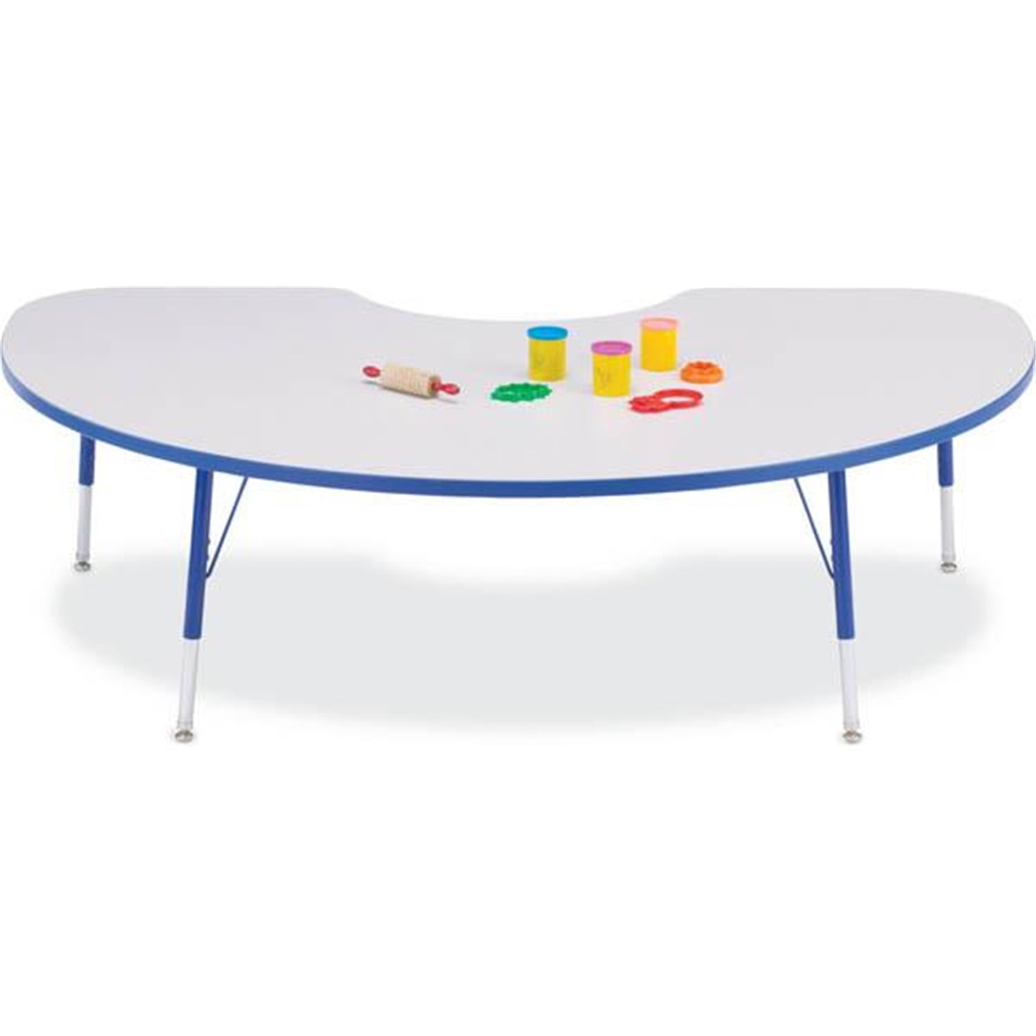 Jonti-Craft Kydz Activity Table - Kidney-Color:Gray/teal,Size:48" X 72 ...