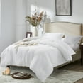 MERITLIFE White Comforter Full Set, Lightweight Plain Bedding ...