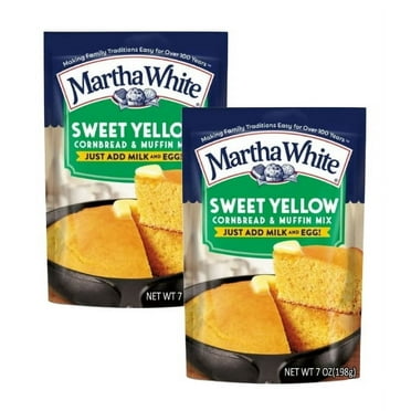 Martha White Sweet Yellow Cornbread Mix, Dry Package, 7 Oz Pouch with ...