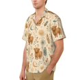 Highland Cow Boho Men's Shirts Short-Sleeved with All-Over Prints ...