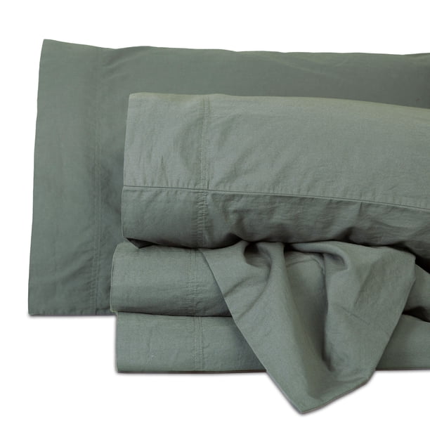 Better Homes & Gardens Washed Cotton Percale 300 Thread Count Sheet Set ...