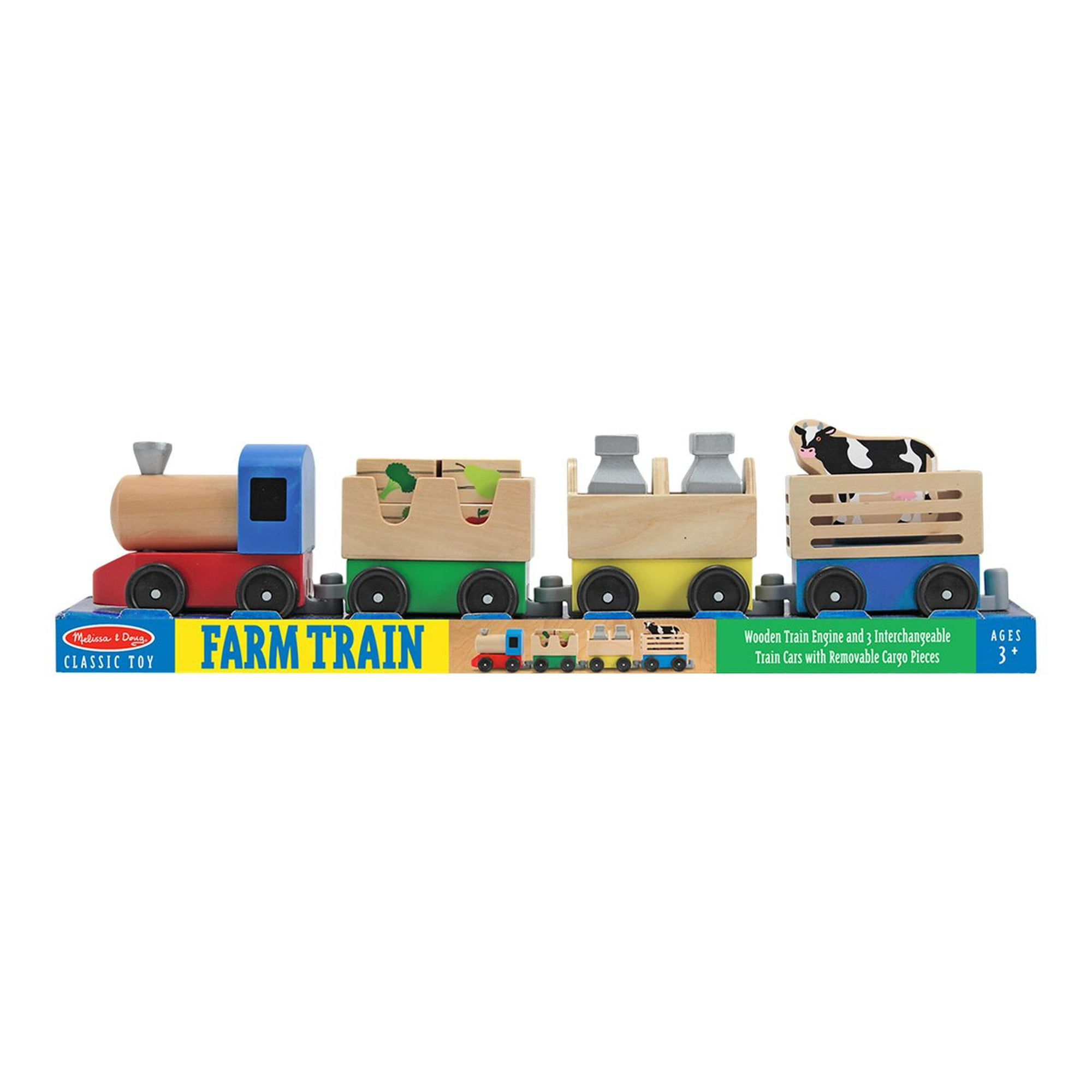 Click here for Melissa & Doug - Wooden Farm Train Toy Set prices